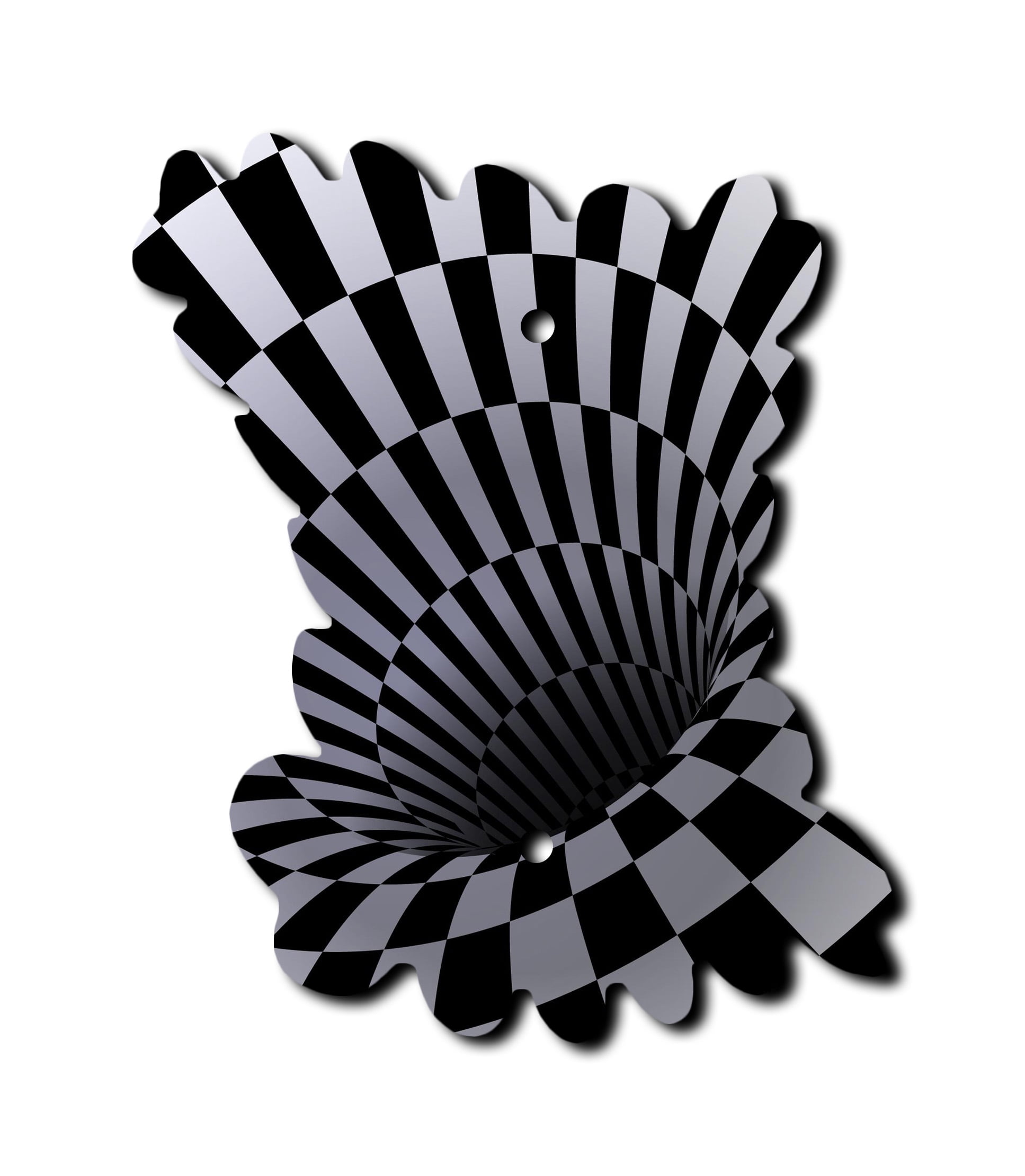 Off The Wall Plates - Black Optical Illusion - Single Gang Blank Cover ...