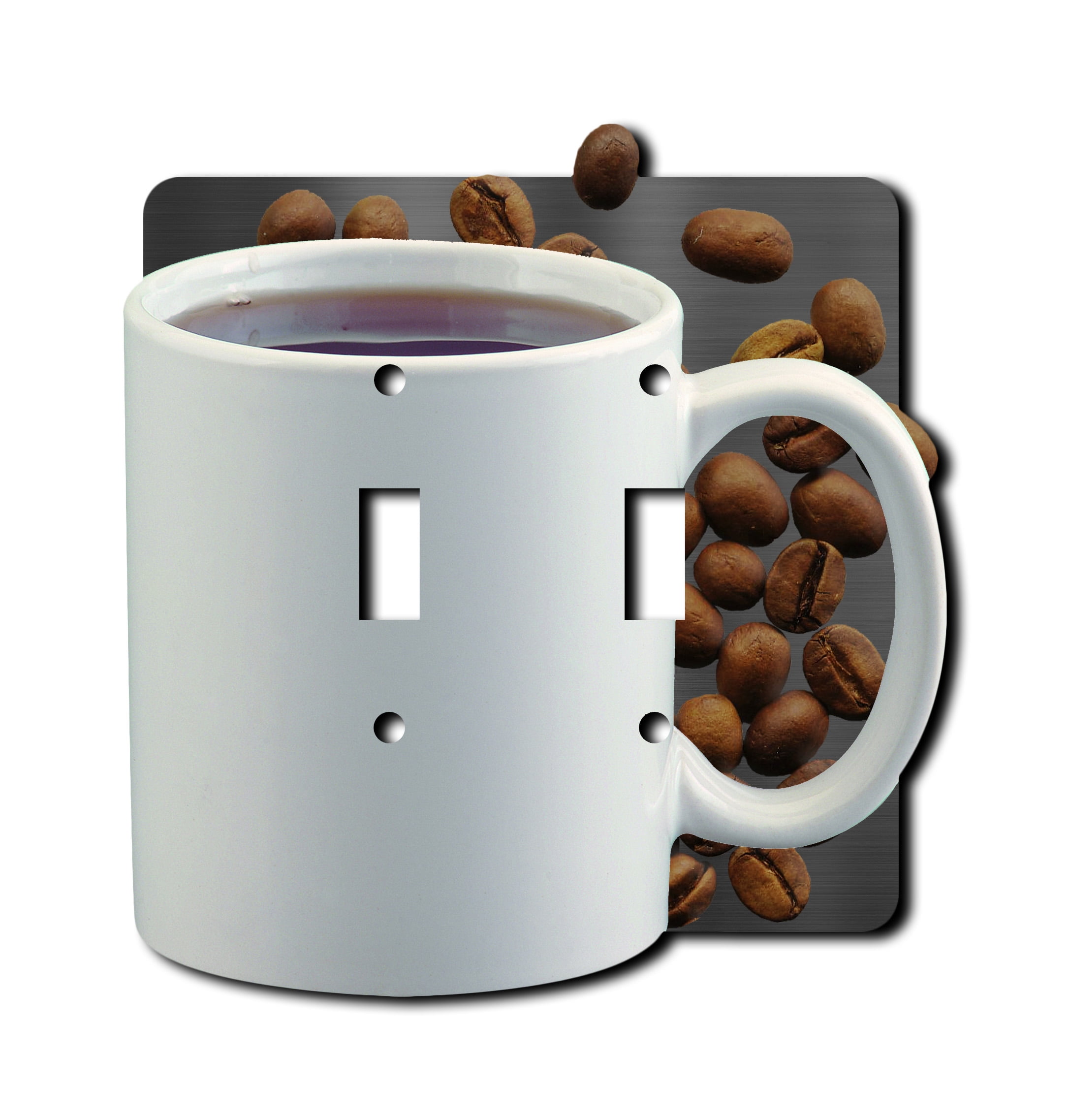 Off The Wall Plates - Coffee Cup - Double Gang Light Switch - Walmart.com