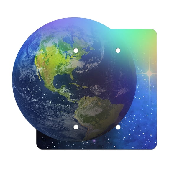 Off The Wall Plates - Earth Planet Solar System Holographic Decorative ...