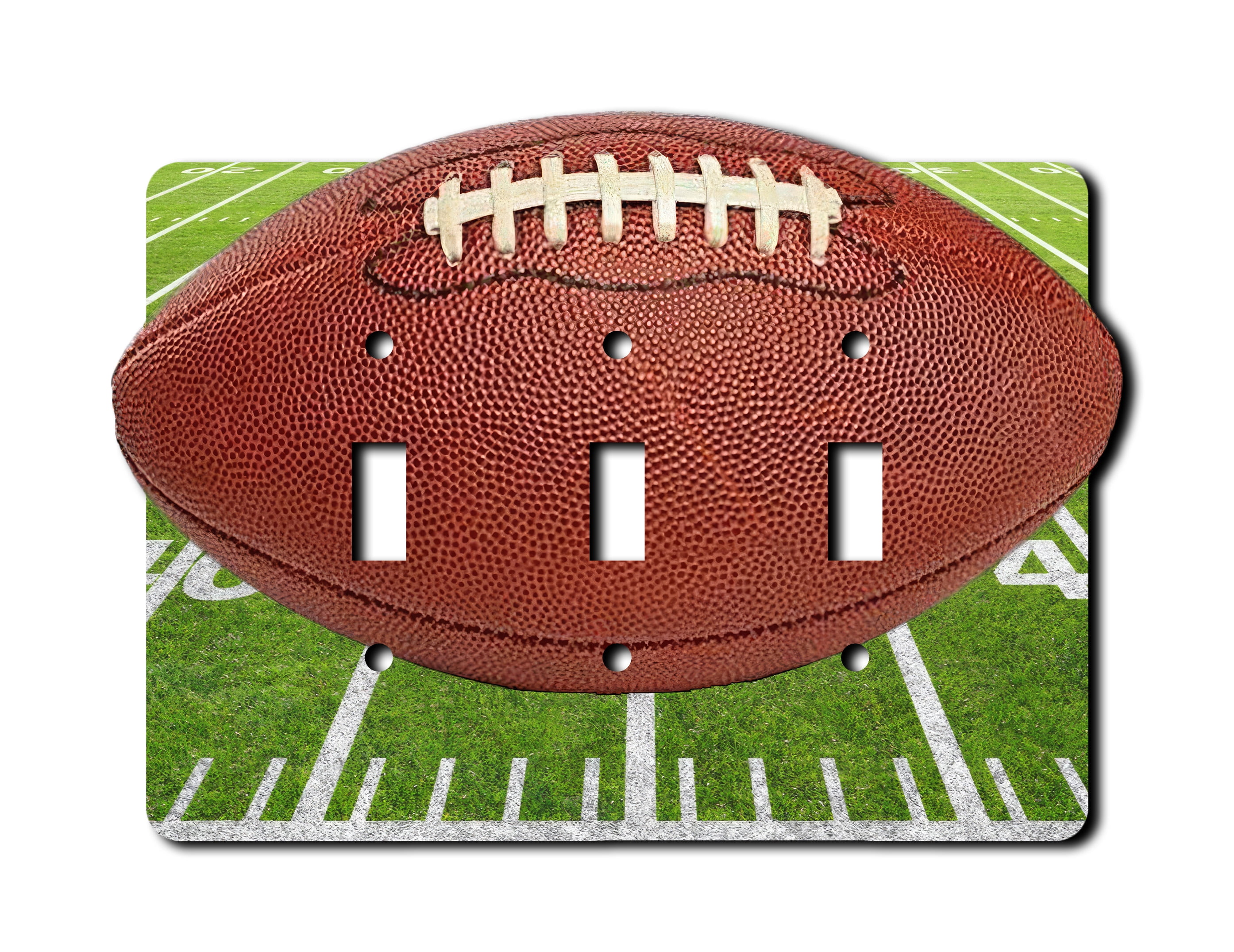 Off The Wall Plates - Football - Triple Gang Light Switch - Walmart.com