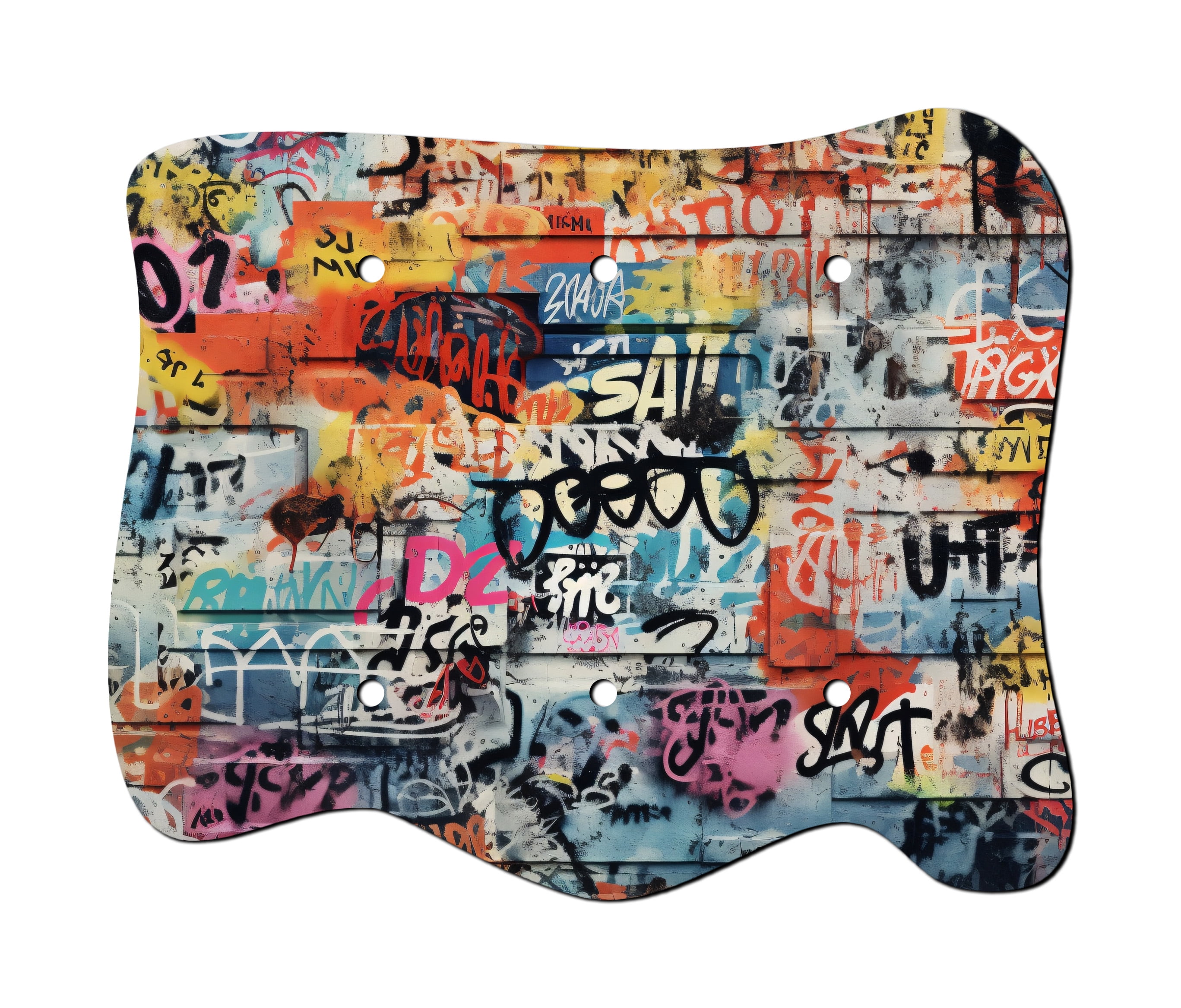 Off The Wall Plates - Graffiti Classic Decorative Acrylic Cover Triple ...