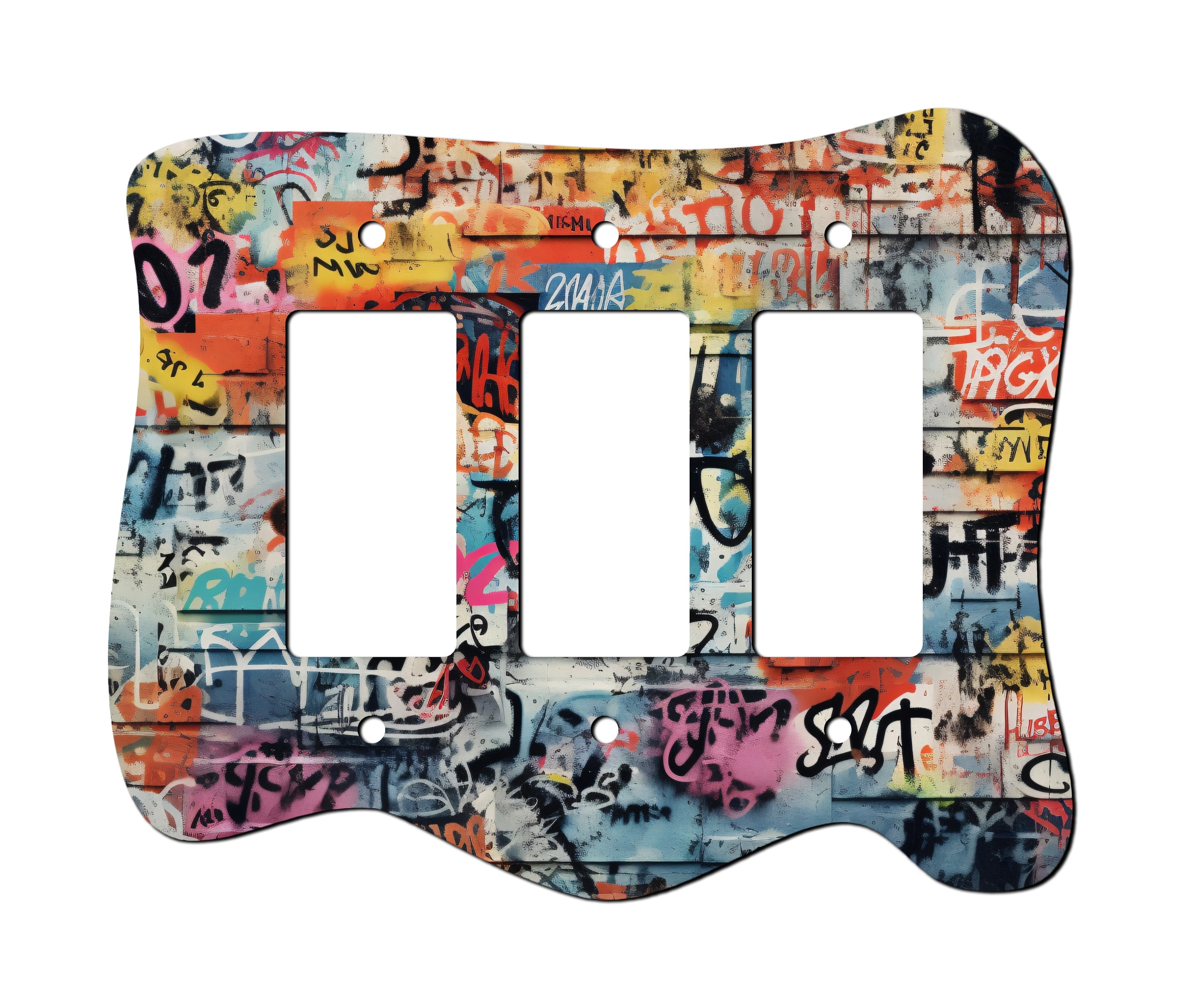 Off The Wall Plates - Graffiti Classic Decorative Acrylic Cover Triple ...