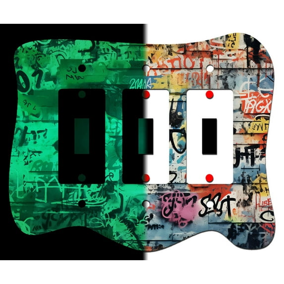 Off The Wall Plates - Graffiti Glow in the Dark Decorative Acrylic ...