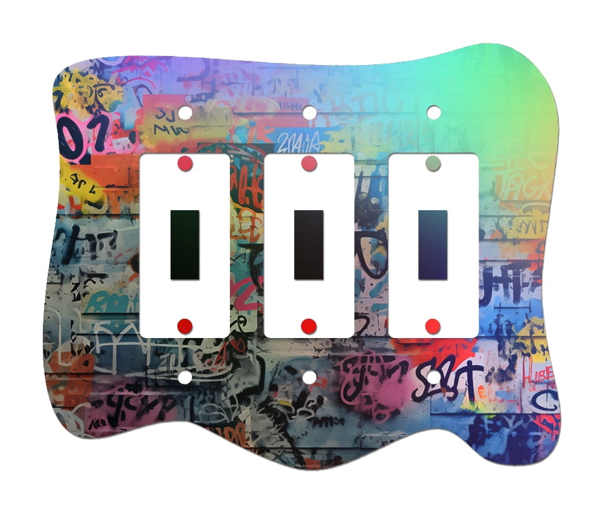 Off The Wall Plates - Graffiti Holographic Decorative Acrylic Cover ...