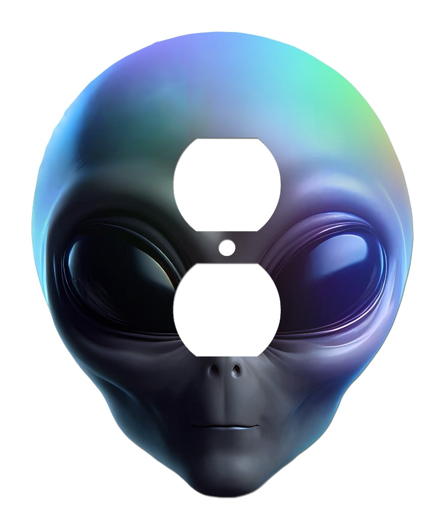 Off The Wall Plates - Grey Alien Holographic Decorative Acrylic Cover ...