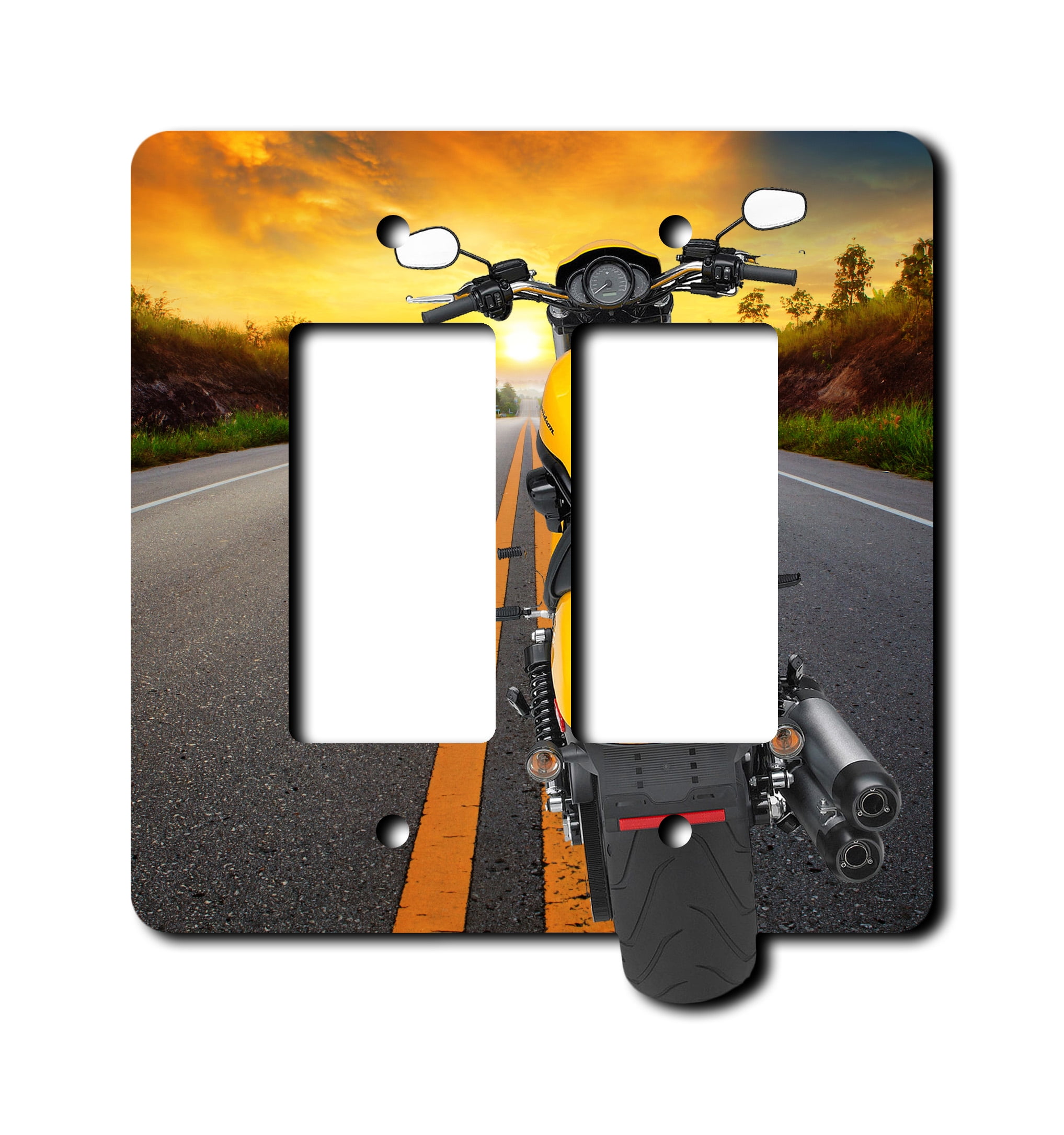Off The Wall Plates - Motorcycle - Double Gang Paddle Rocker - Walmart.com