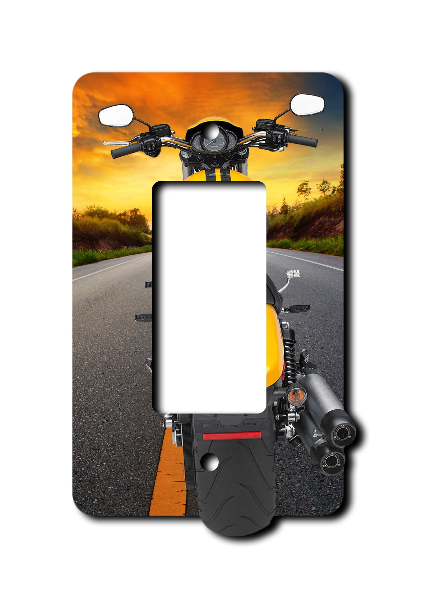 Off The Wall Plates - Motorcycle - Single Gang Paddle Rocker - Walmart.com