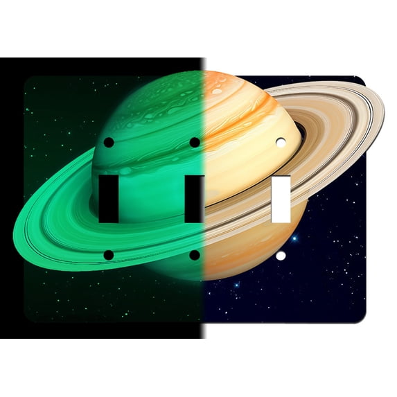 Off The Wall Plates - Saturn Planet Solar System Glow in the Dark ...