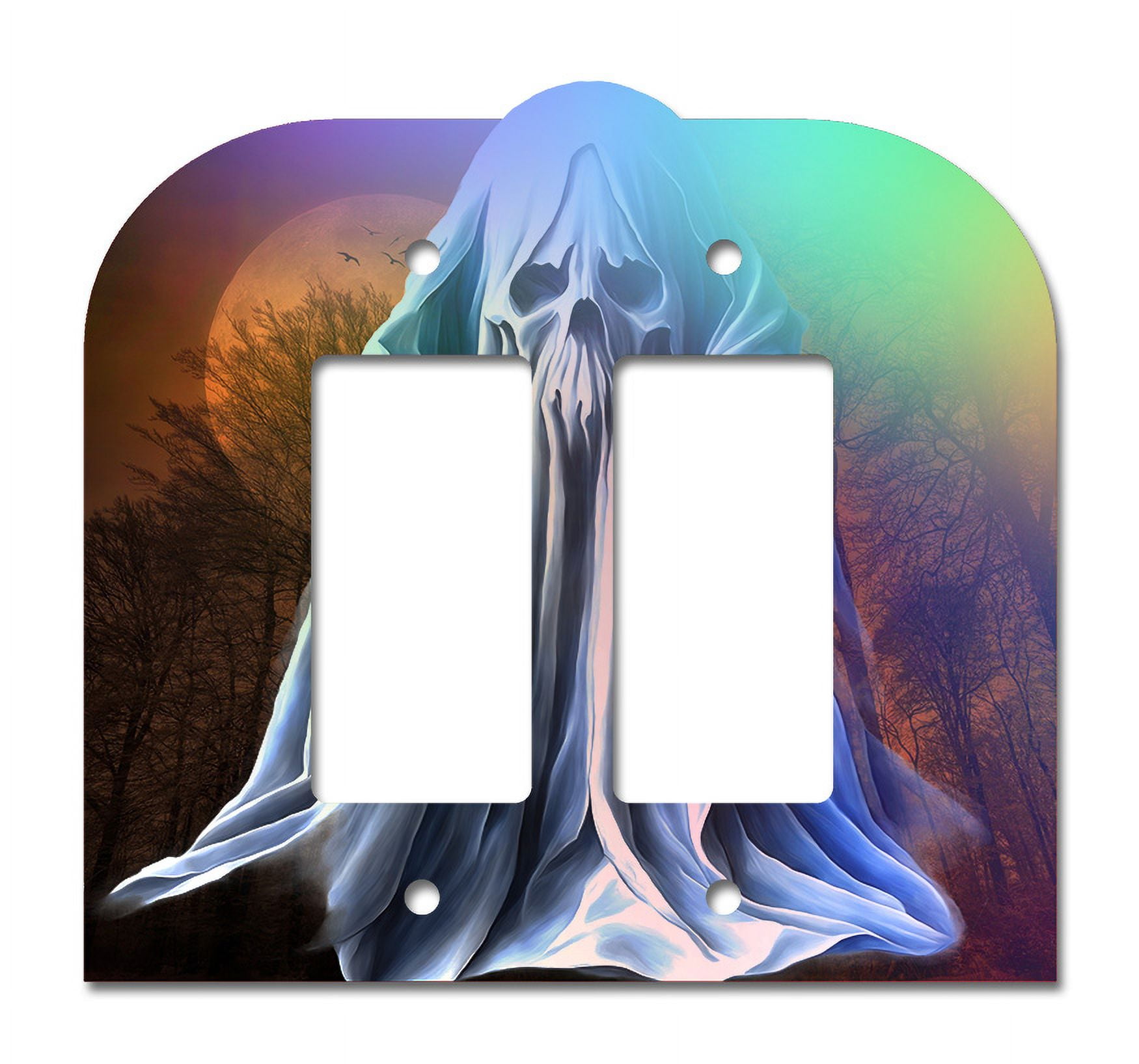 Off The Wall Plates - Spooky Ghost Holographic Decorative Acrylic Cover ...