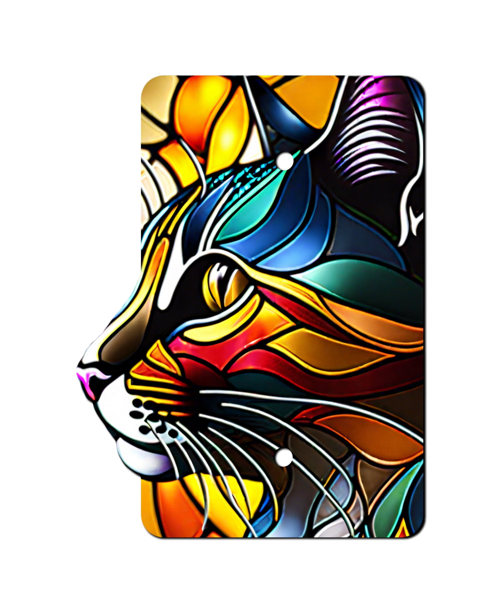 Off The Wall Plates - Stained Glass Look Cat Classic Decorative Acrylic ...