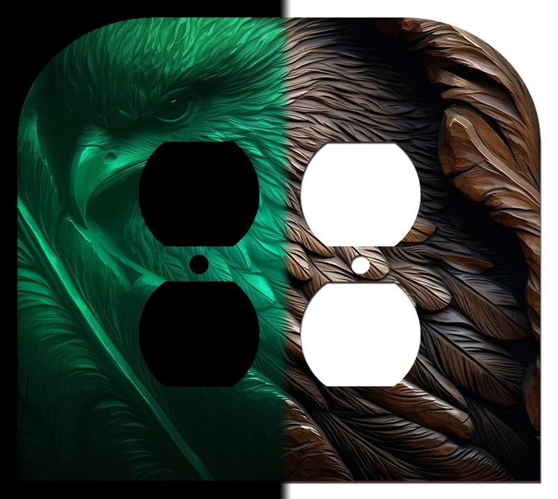 Off The Wall Plates - Wooden Look Eagle Glow in the Dark Decorative ...