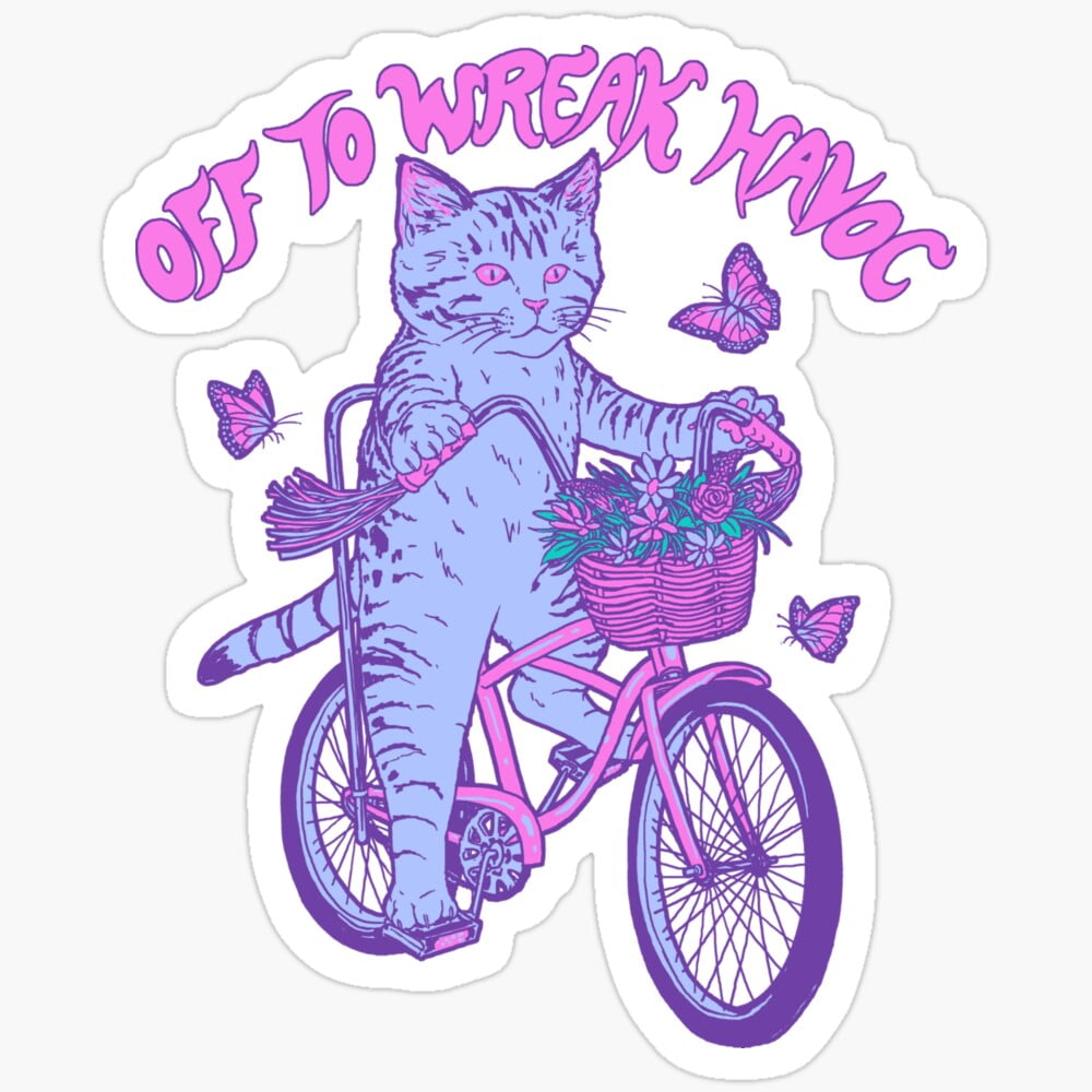 Off To Wreak Havoc Sticker Phone Decal Water Bottle Stickers Car Decals ...