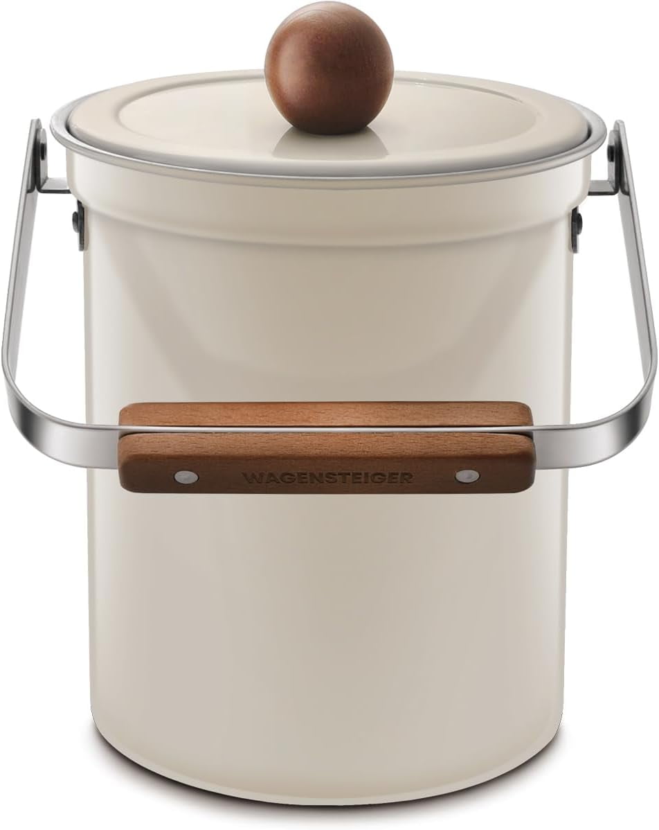 Off-White Kitchen Countertop Compost Bin 101Ounces / 3Liters with ...