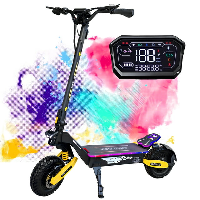 Off-road Electric Scooter for Adults, 2400W Dual Motors Fast E-scooter ...