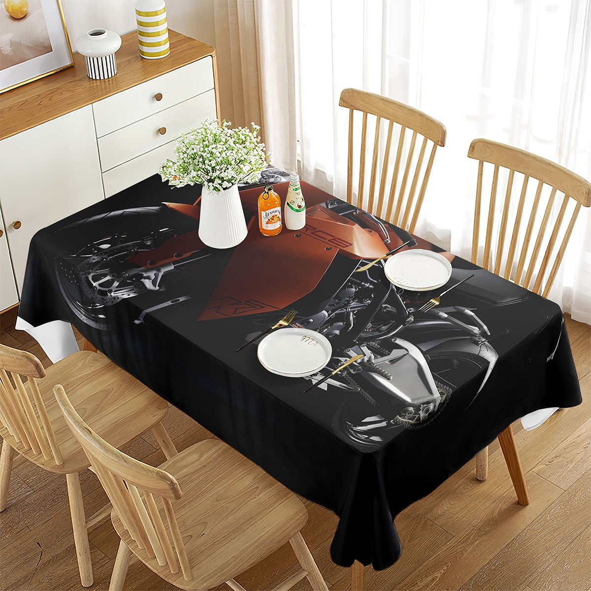 Off-road Motorcycle Tablecloth Extreme Sports Challenge Theme r for ...