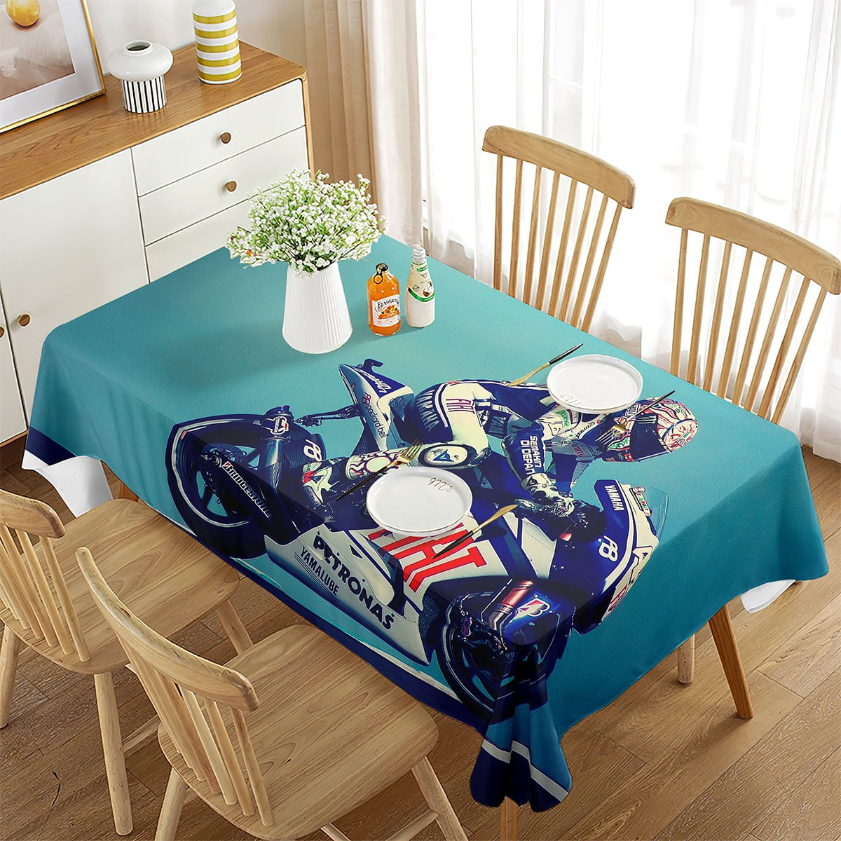 Off-road Motorcycle Tablecloth Extreme Sports Challenge Theme r for ...