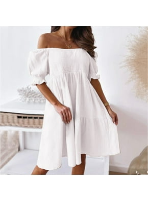 White Off Shoulder Dresses