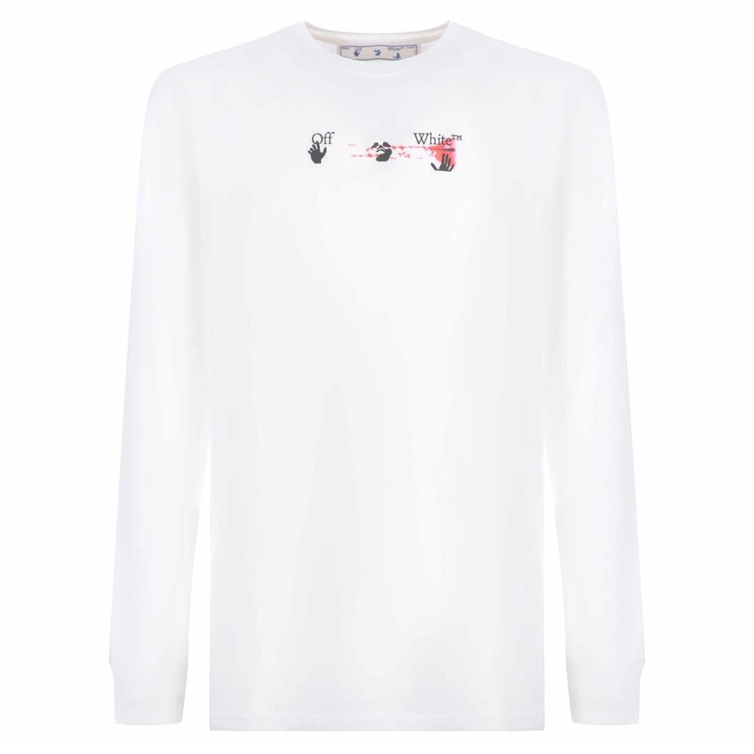 Off-white Acrylic Arrow L/s Tee Mens Style : OMAB001F21JER0050132 ...