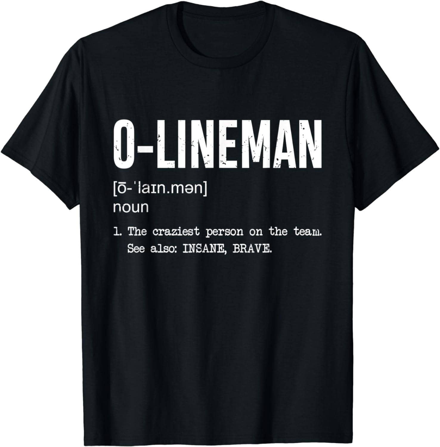 Offensive Lineman Definition Funny Football Lover Graphic T-Shirt ...