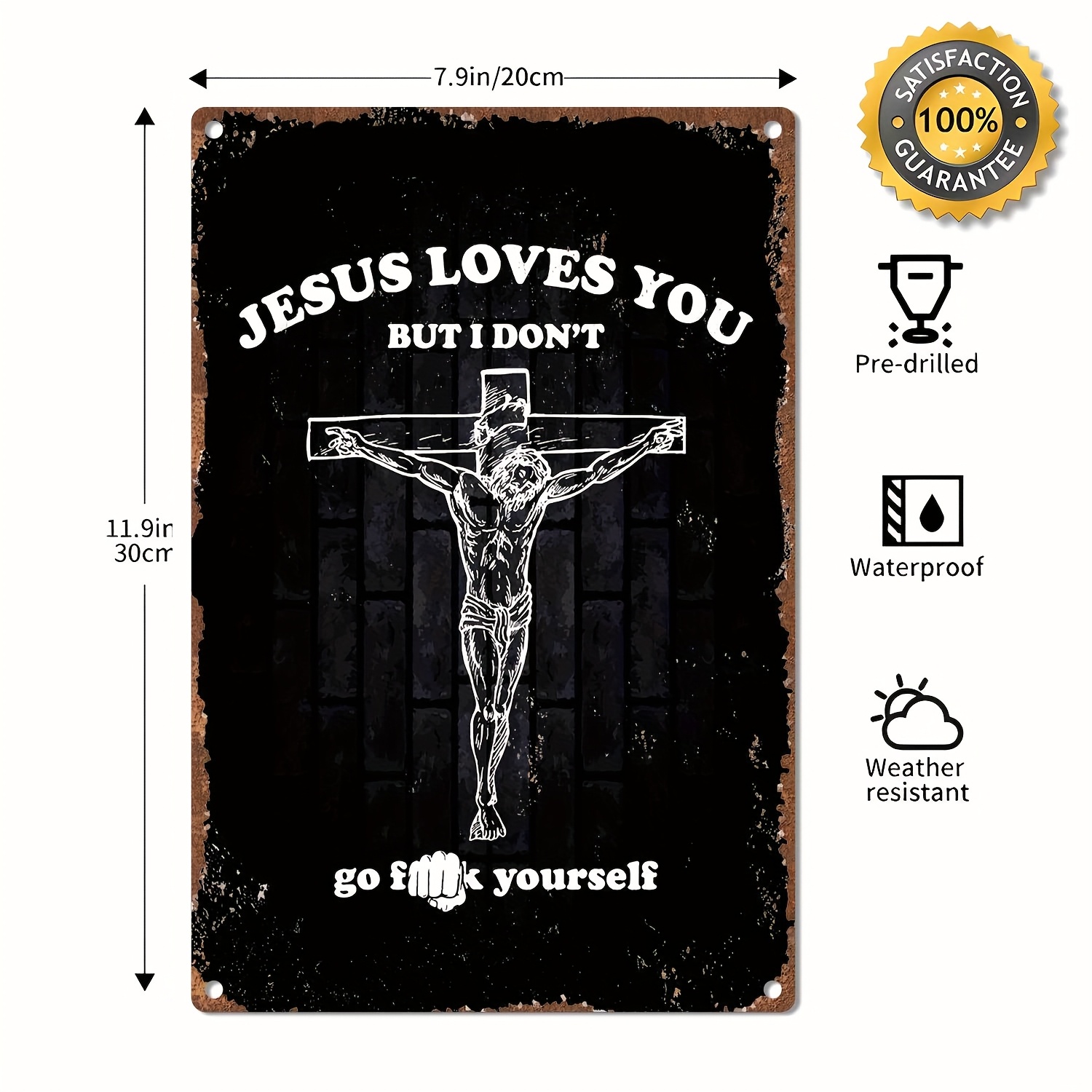 Offensive Message About Jesus And Self.Retro Metal Tin Sign Vintage ...
