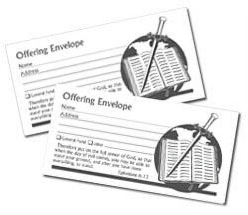 Offering Envelopes - Sword and Bible Design 100 Count - Walmart.com