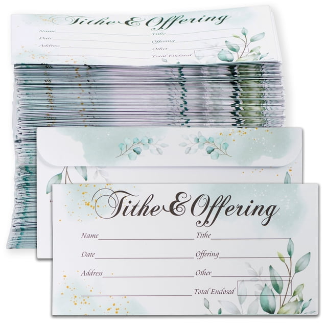 Granatan Offering Envelopes for Church 200 Count, Tithes and Offering ...