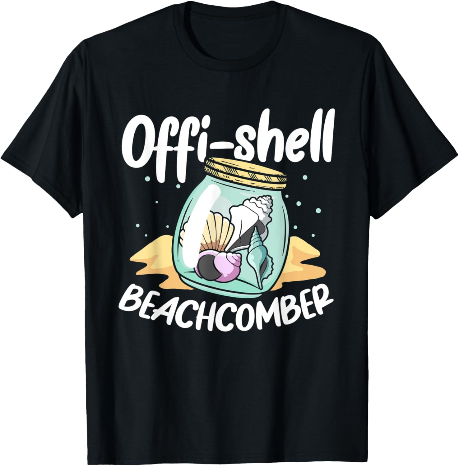 Offi-Chell Beachcomber Sea Shell Hunter Conche Collecting T-Shirt-L ...