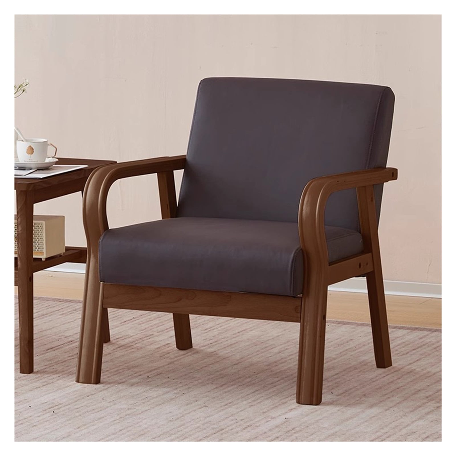 Office Accent Chairs Comfy Side Arm Chairs with Wood Frame for Living ...
