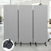 Luxor Freestanding Modular Room Divider Wall System with Built-in Cable ...