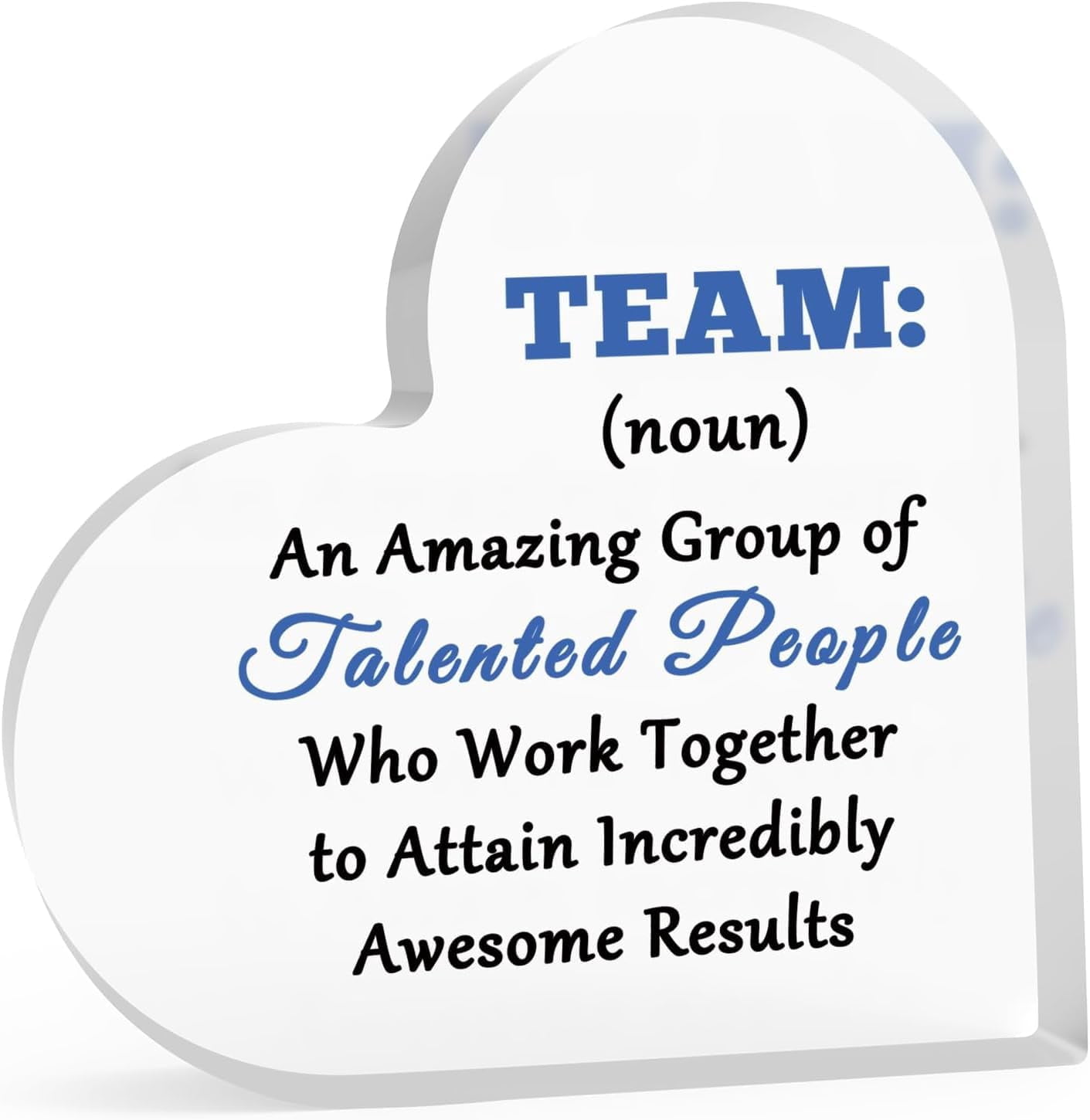 Office Acrylic Decor Thank You Gift for Colleague Employee Heart Shaped ...