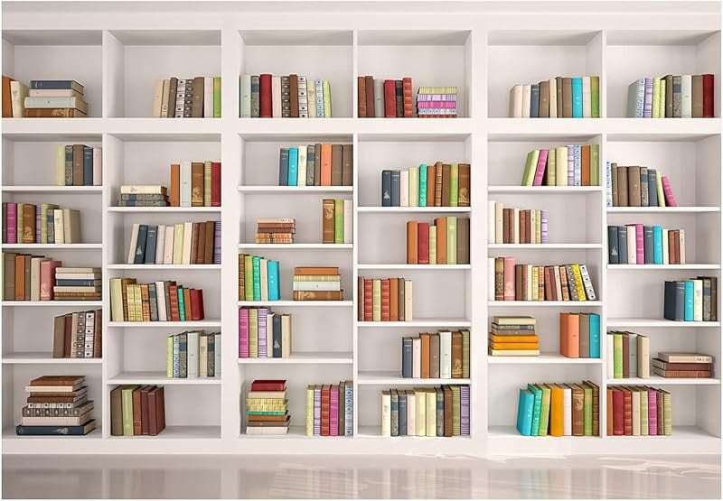 Office Bookshelf Backdrop for Video Conference Backdrop with Window ...