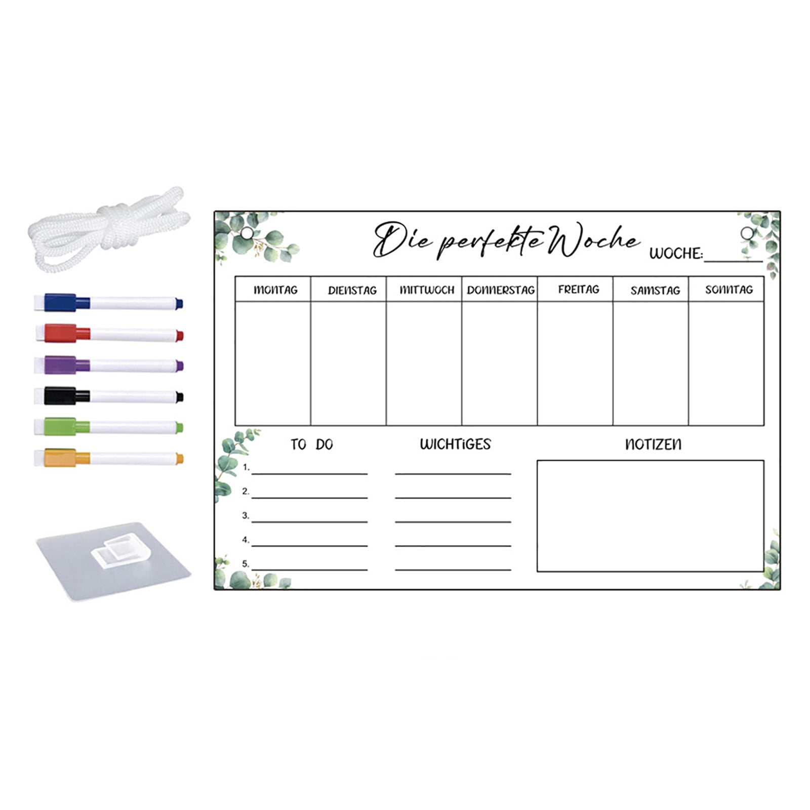 Office Cabinet Hanging Erasable Acrylic Weekly Planner Note Board ...
