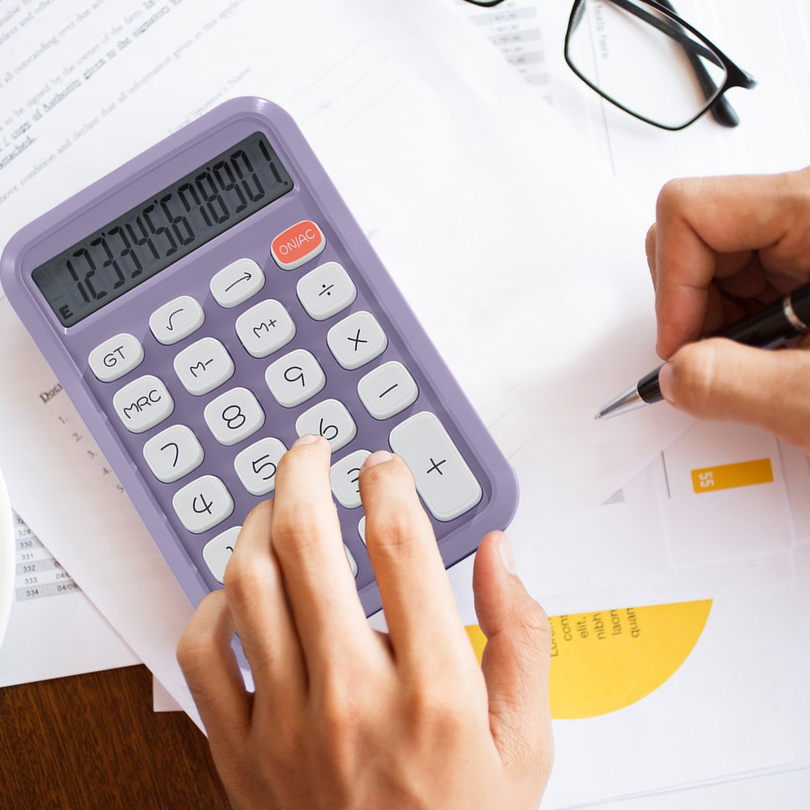 Office Calculator, Portable 12 Digit LCD Small Sugars Cubes Calculator ...