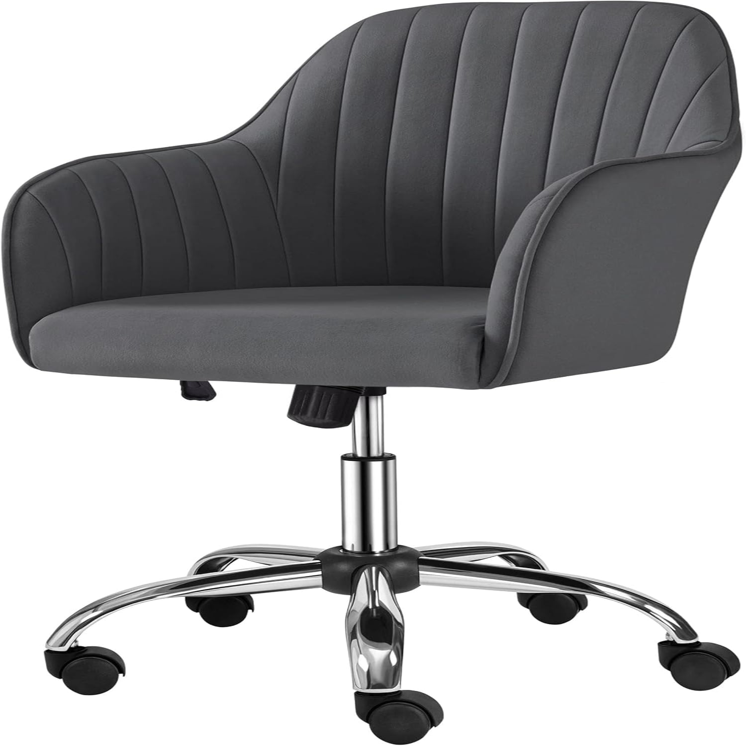 Office Chair Adjustable Leather Desk Chair Modern Mid Back Chairs ...
