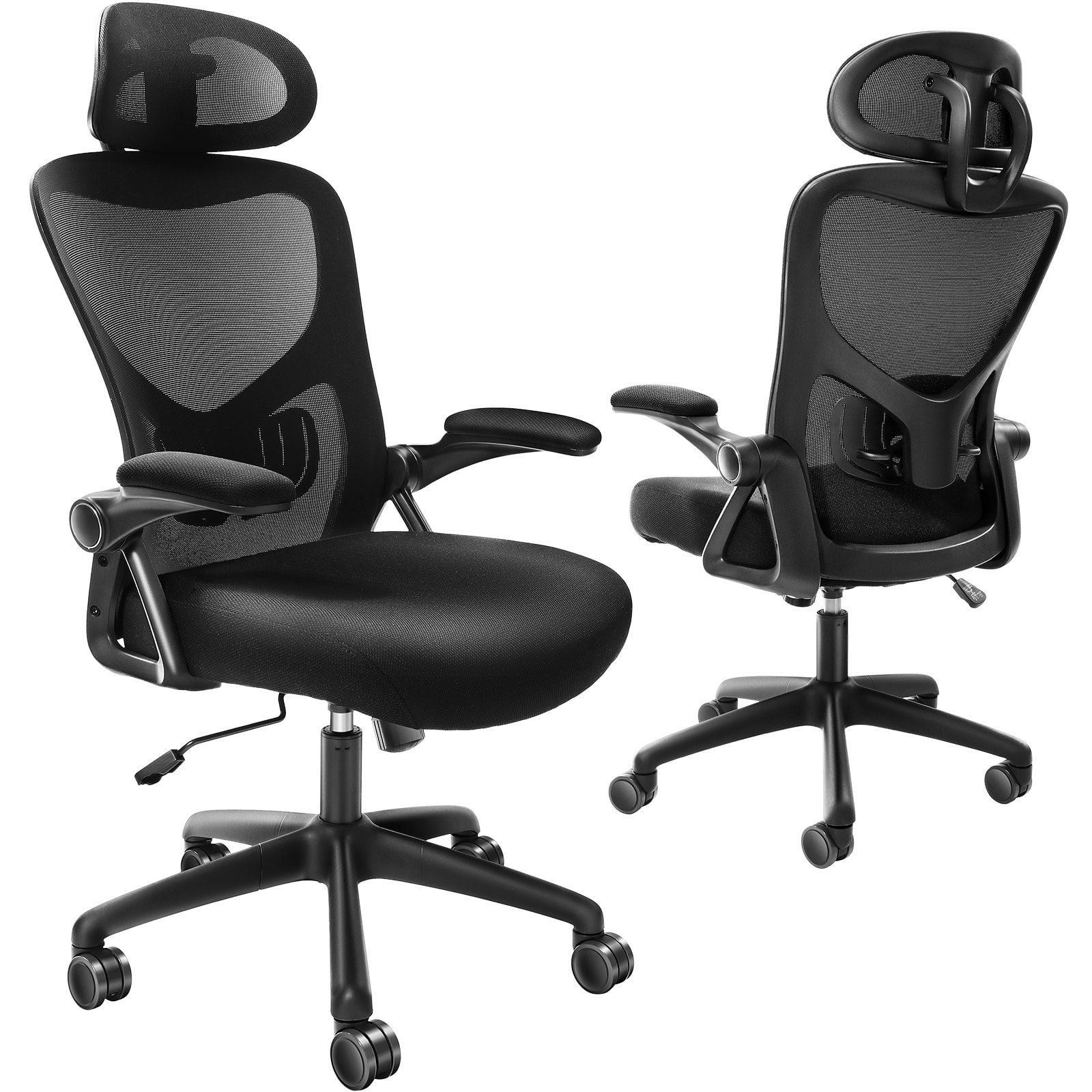 Office Chair with Adjustable Lumbar Support, High Back Ergonomic Desk ...