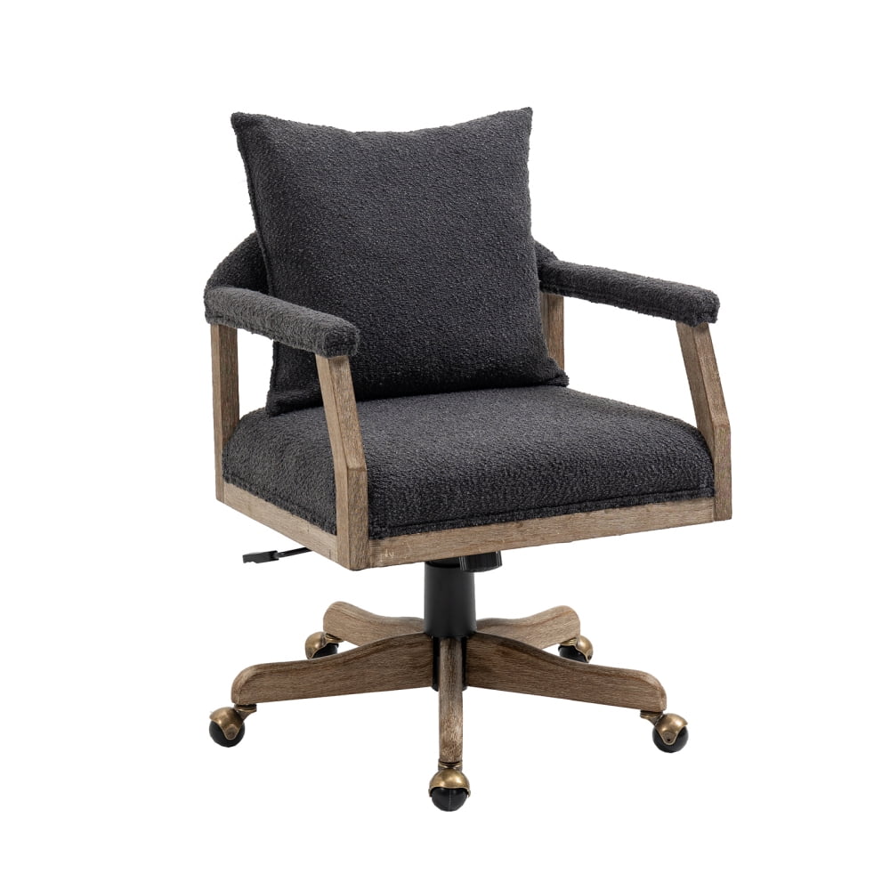 Office Chair, Adjustable Seat Height Swivel Chair with Soft Cushion ...