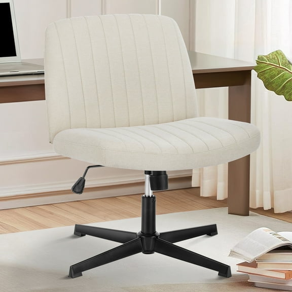 Criss Chair Legged, Armless Office Swivel Desk Chair No Wheels, Vanity ...
