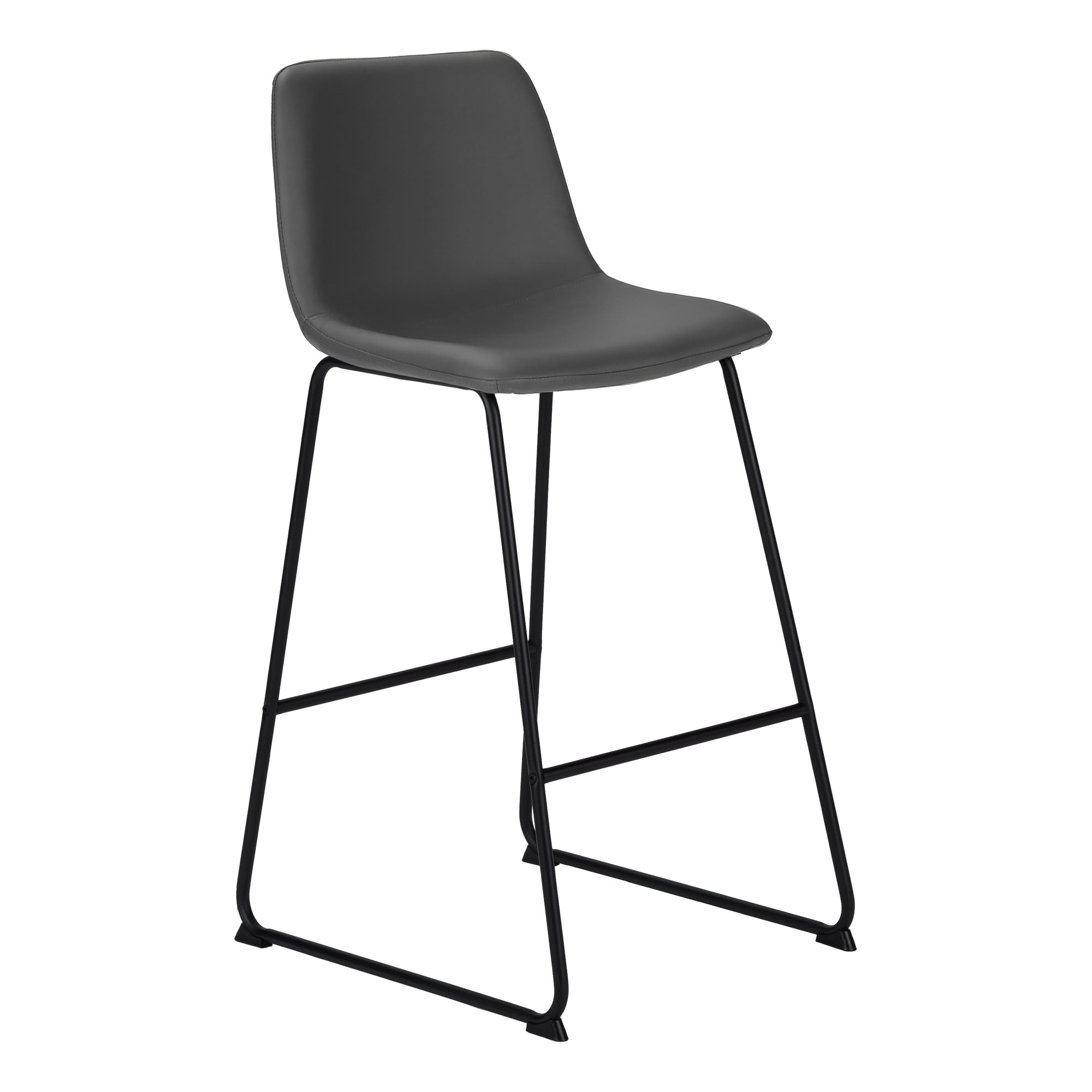 Office Chair, Bar Height, Standing, Computer Desk, Work, Grey Leather ...