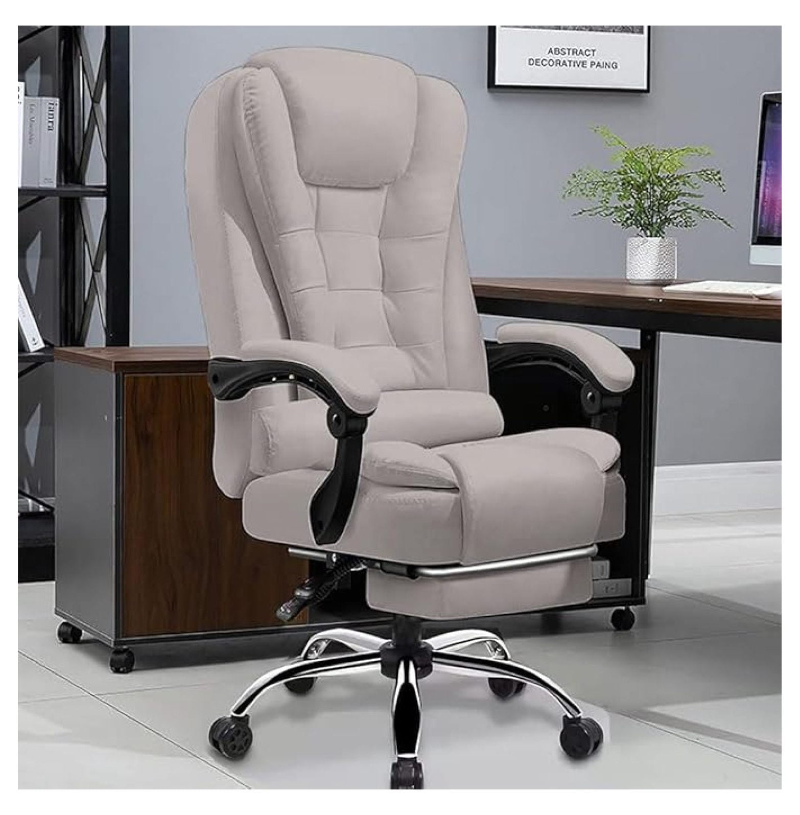 Office Chair Big and Tall Executive Desk Chair with Foot Rest ...