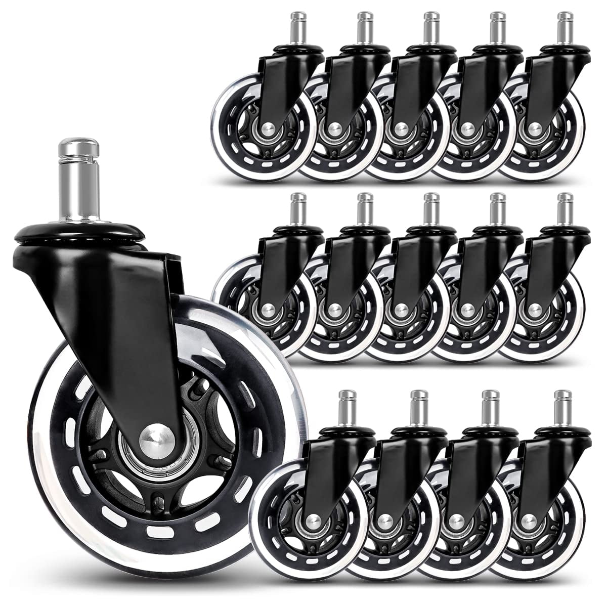 Office Chair Caster Wheels Replacement, Heavy Duty Casters Safe for All ...