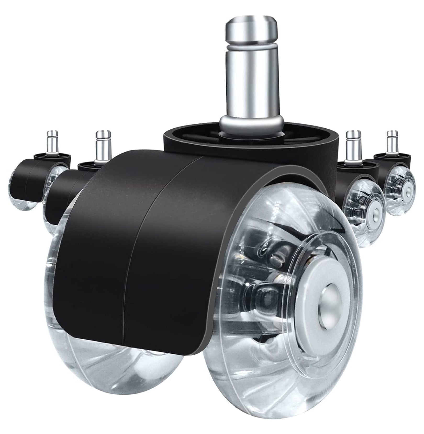Office Chair Caster Wheels,Set of 5, 2 in Double casters, Twin Bearing ...
