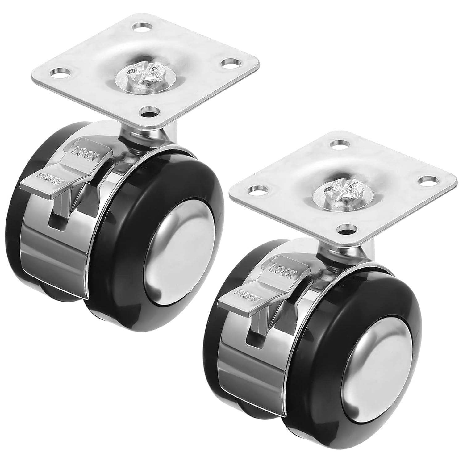 Office Chair Caster Wheels Universal Fit 2 Inch Casters Set of 4 ...