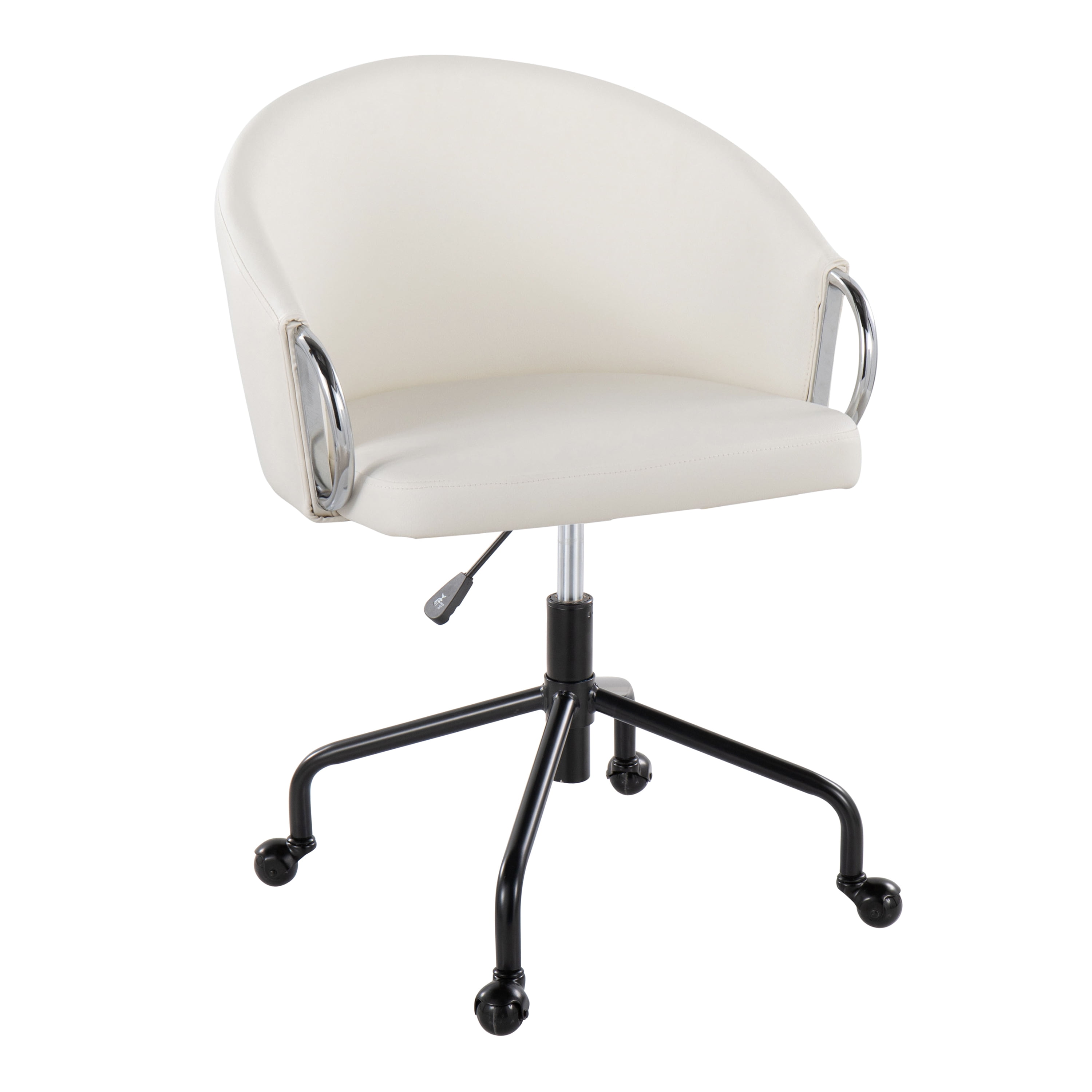 Office Chair Claire Contemporary/Glam Task Chair in Black Metal and ...