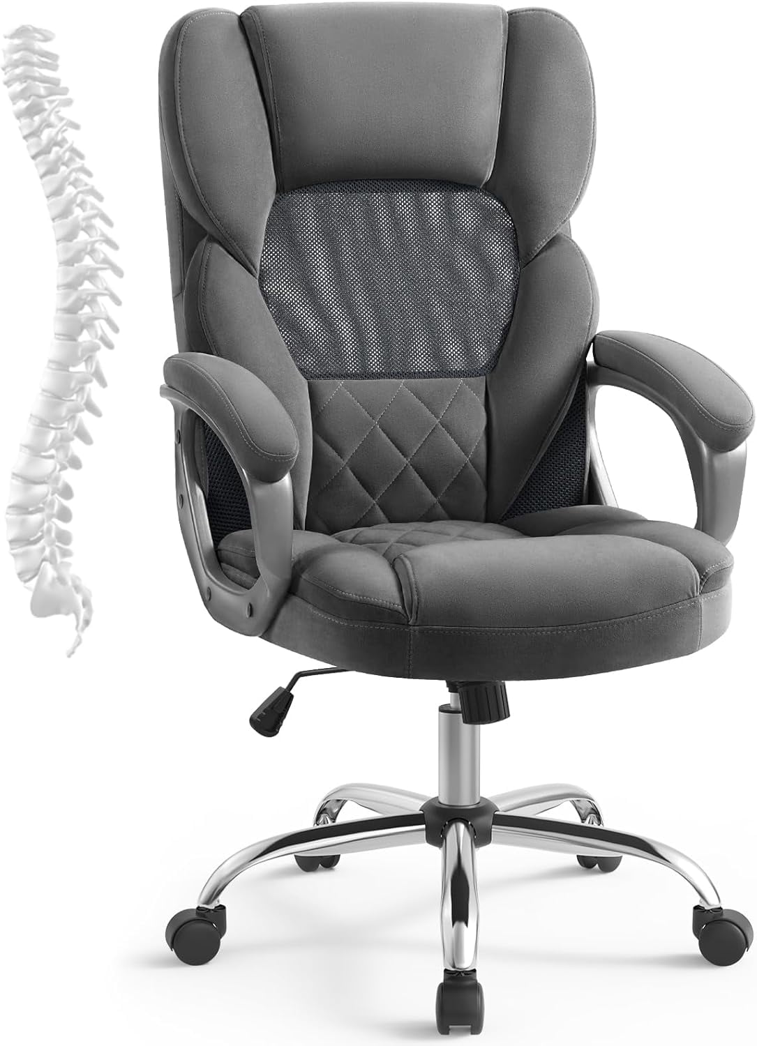Office Chair Comfortable Ergonomic Mesh with Velvet Executive Computer ...