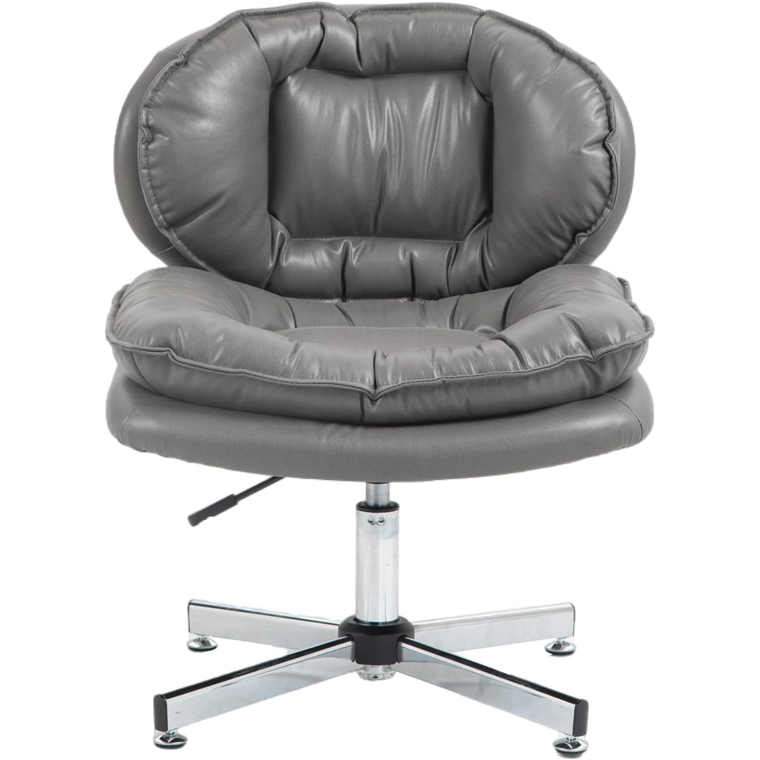 Office Chair Computer Desk Chairs with No Wheels Armless 360 Swivel ...