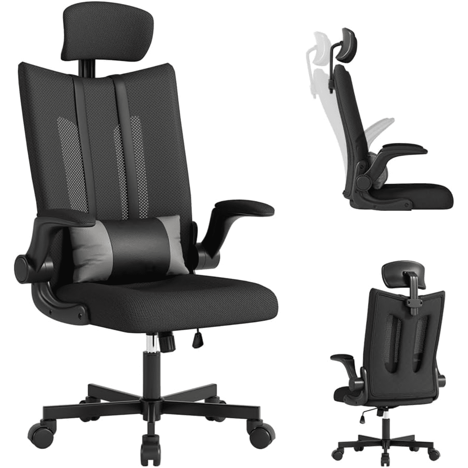 Office Chair Computer Desk Chair Ergonomic Mesh Office Chair Adjustable ...