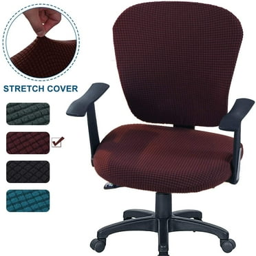 CZL Jacquard Office Chair Cover, Stretch Removable Desk Chair Covers ...