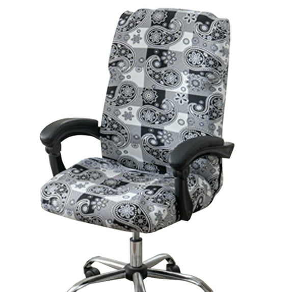 Office Chair Cover Stretchable Printed Computer Chair Cover with Back ...