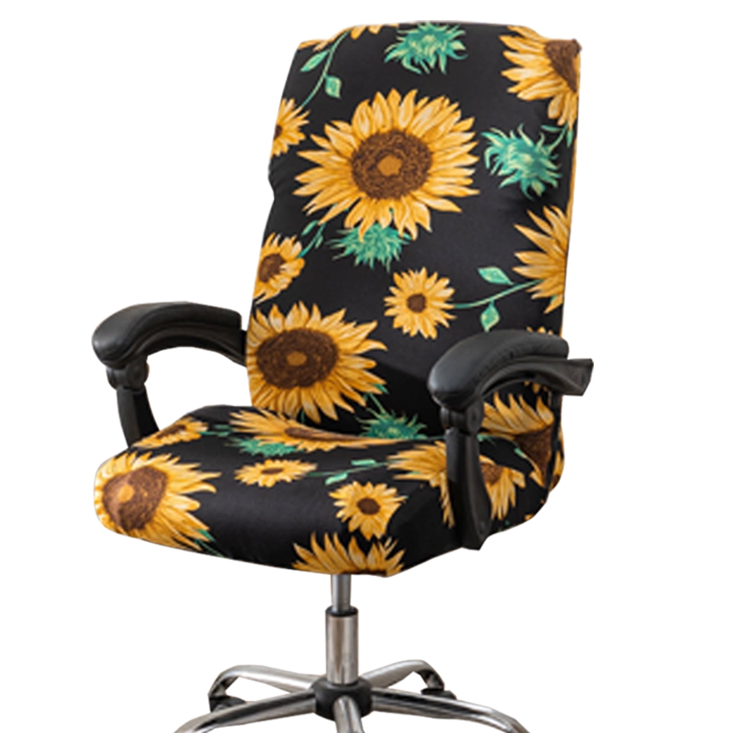 Office Chair Cover Stretchable Printed Computer Chair Cover with Back ...