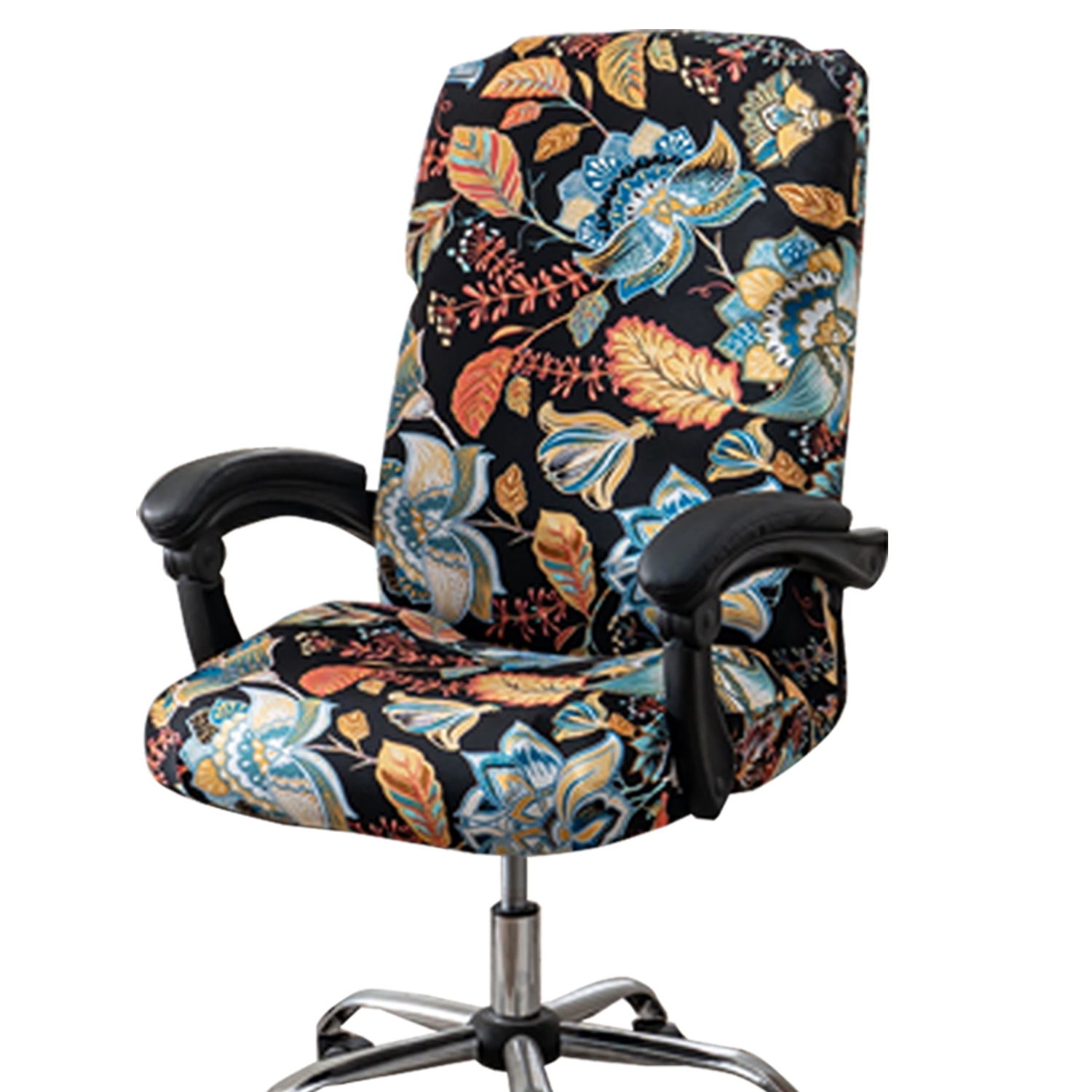 Office Chair Cover Stretchable Printed Computer Chair Cover with Back ...